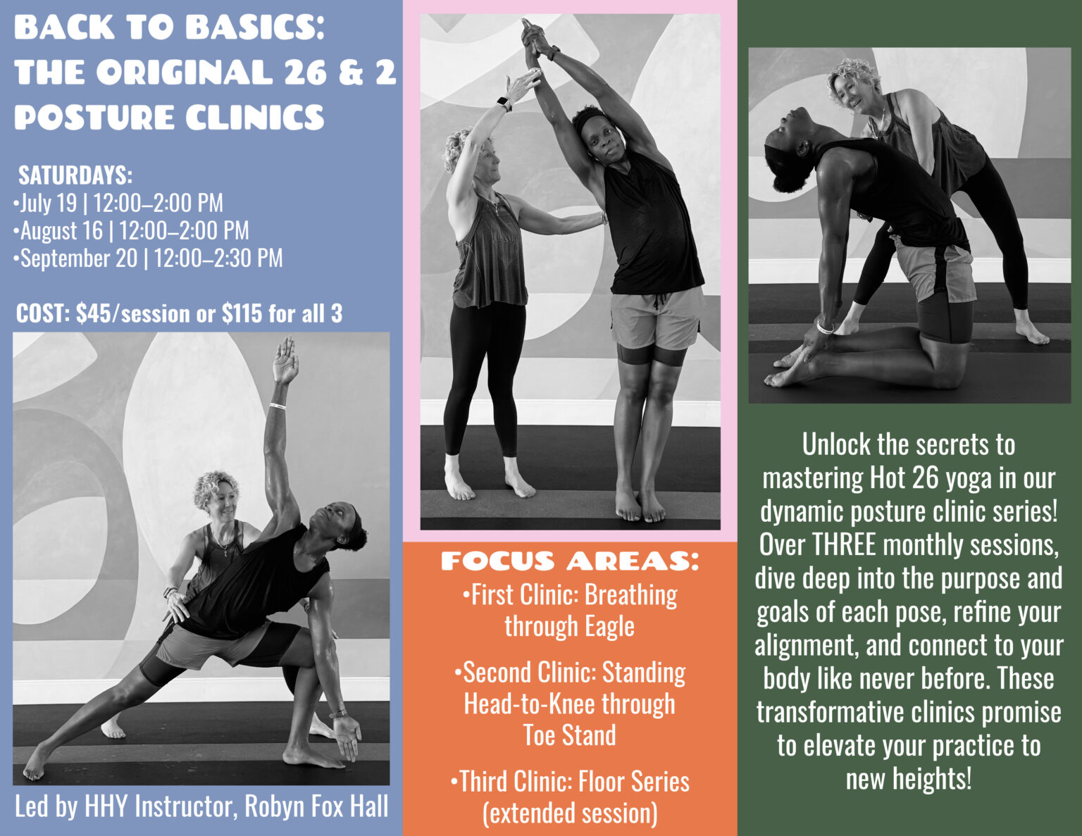 back to basics: the original 26&2 posture clinic series - Horizon Hot Yoga